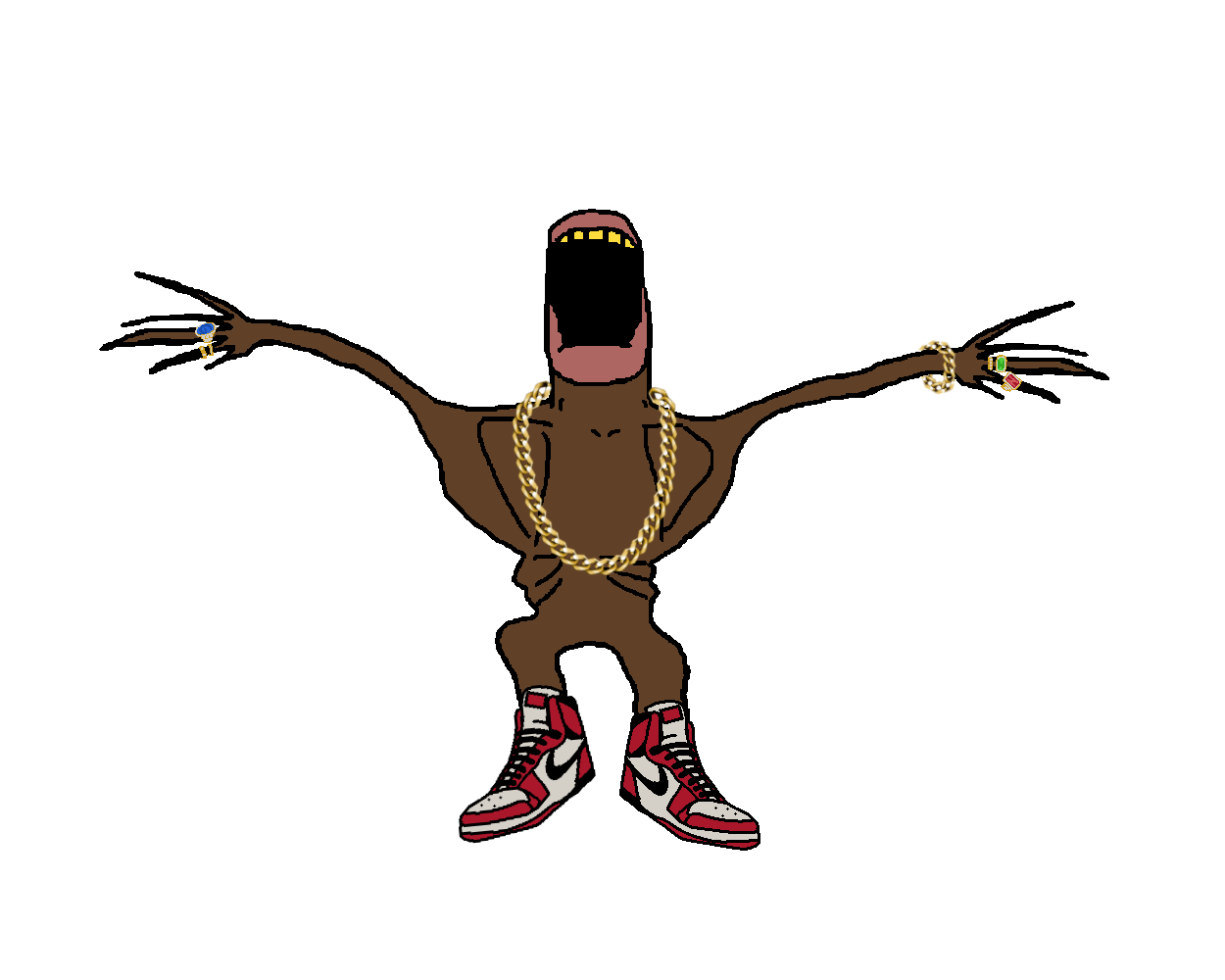 SoyBooru - Post 149141: 1soyjaks black_skin chain gold gold_chain golden_tooth grills jewelry ...